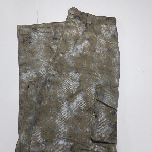 MNML | Pants | Mnml Olive Green Color Mens Baggy Dual Tone Suaded Cargo ...